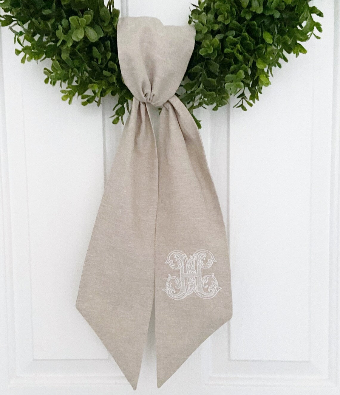 Antique Monogrammed Wreath Sash – My Baby Love
